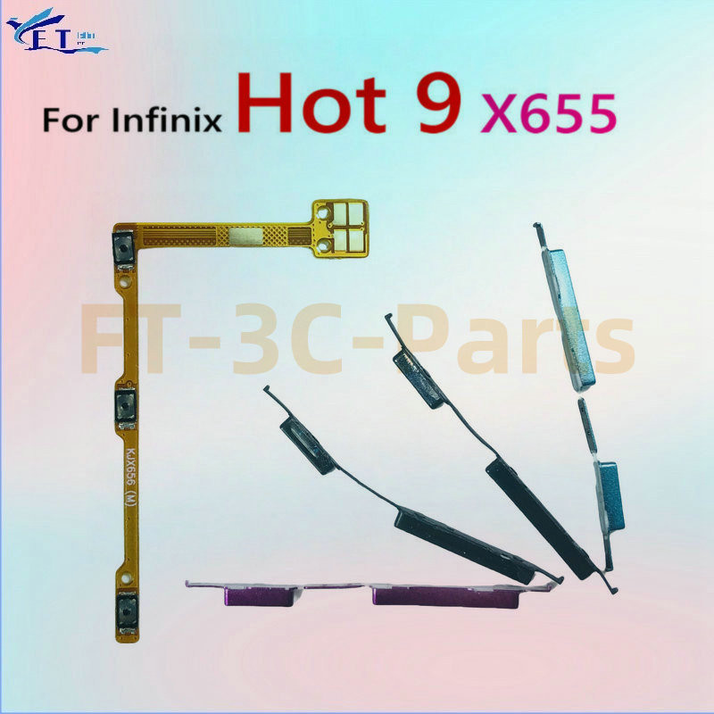สําหรับ Infinix Hot 9 X655 X655C X655F เปิดปุ่มด้านข้าง Flex Cable ปุ่ม ...