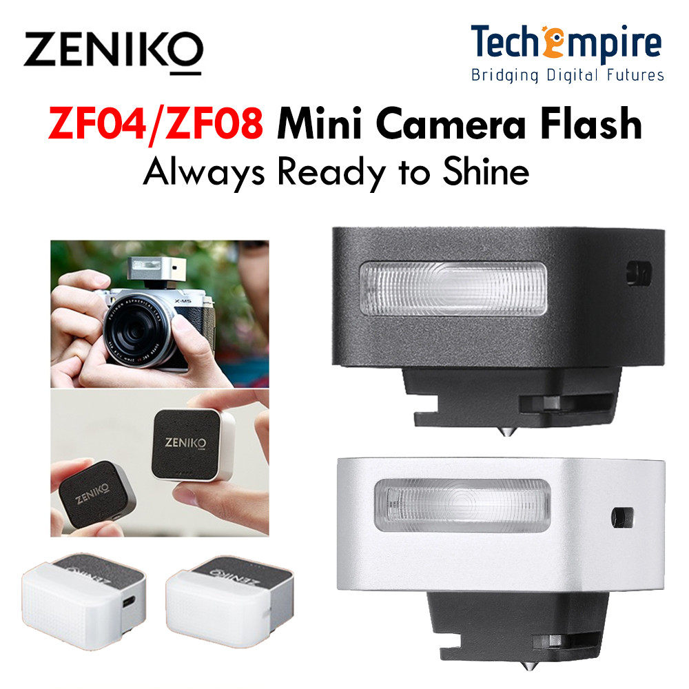 ZENIKO ZF04/ZF08 Mini Camera Flash Speedlite 6500K Standard Hot Shoe ...