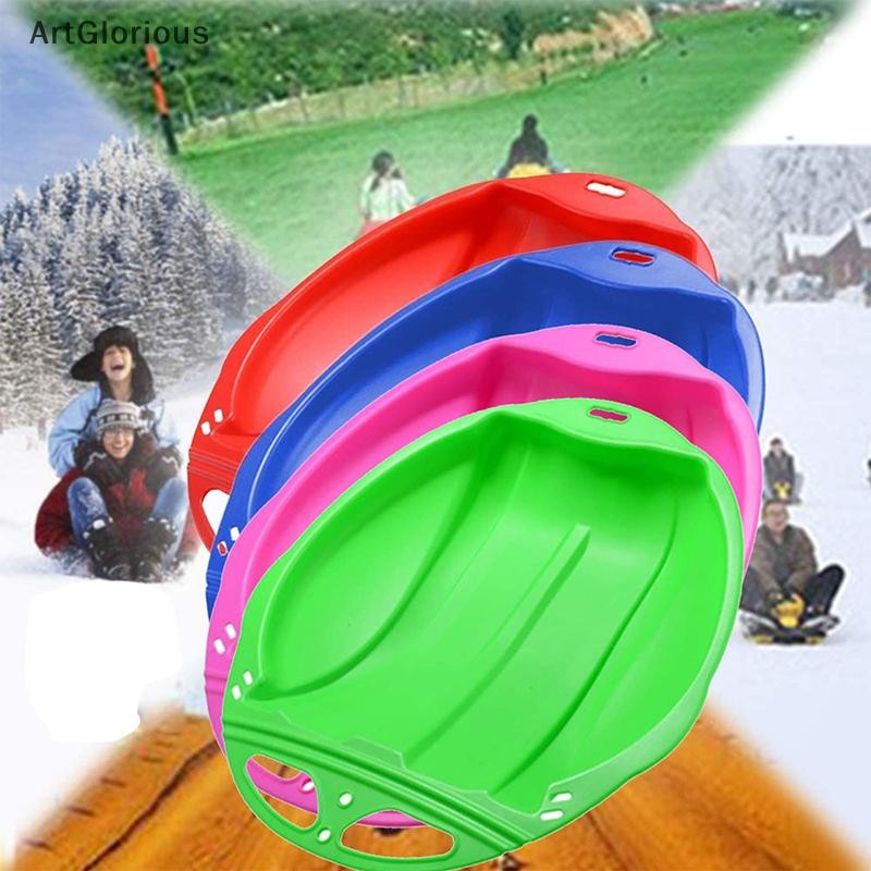 Art เด็กผู้ใหญ่ Sand Slider ของเล่น Snow Sled Ski Pad Board หญ้าเล่นสกี ...