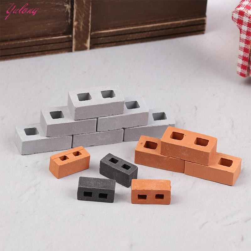 [Yulong] 20/50 ชิ้น Miniature Cinder บล็อกรุ่น 1/12 ตุ๊กตา Micro ภูมิ ...