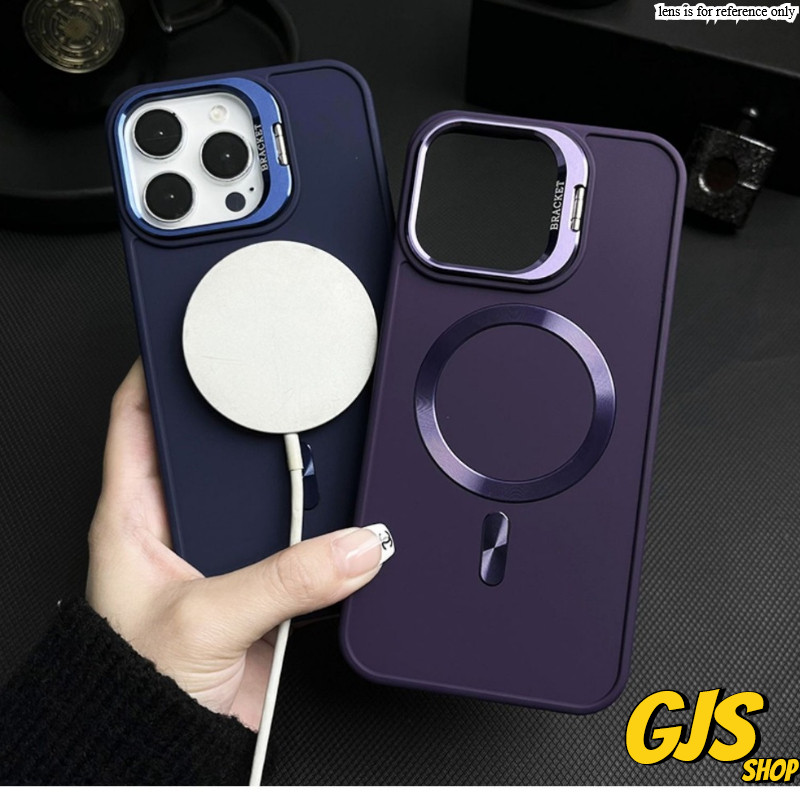 หรูหรา Matte Lens Mount และเคสโทรศัพท์ชาร์จไร้สายสําหรับ IPhone11 12 13 14 15Pro PM Plus ...