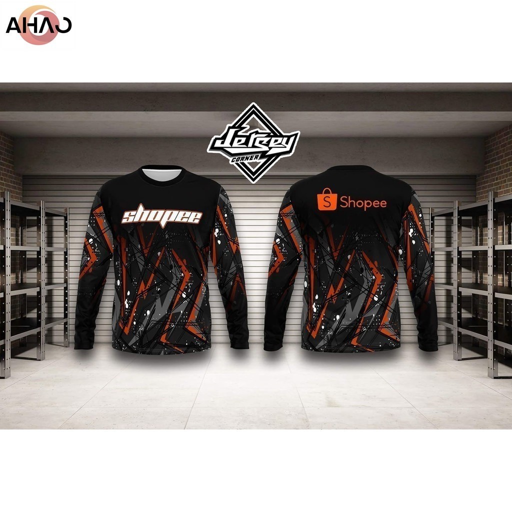 (พิมพ์ชื่อฟรี) SHOPEE Rider Long Sleeves Jersey Corner SHOPEE XPRESS ...