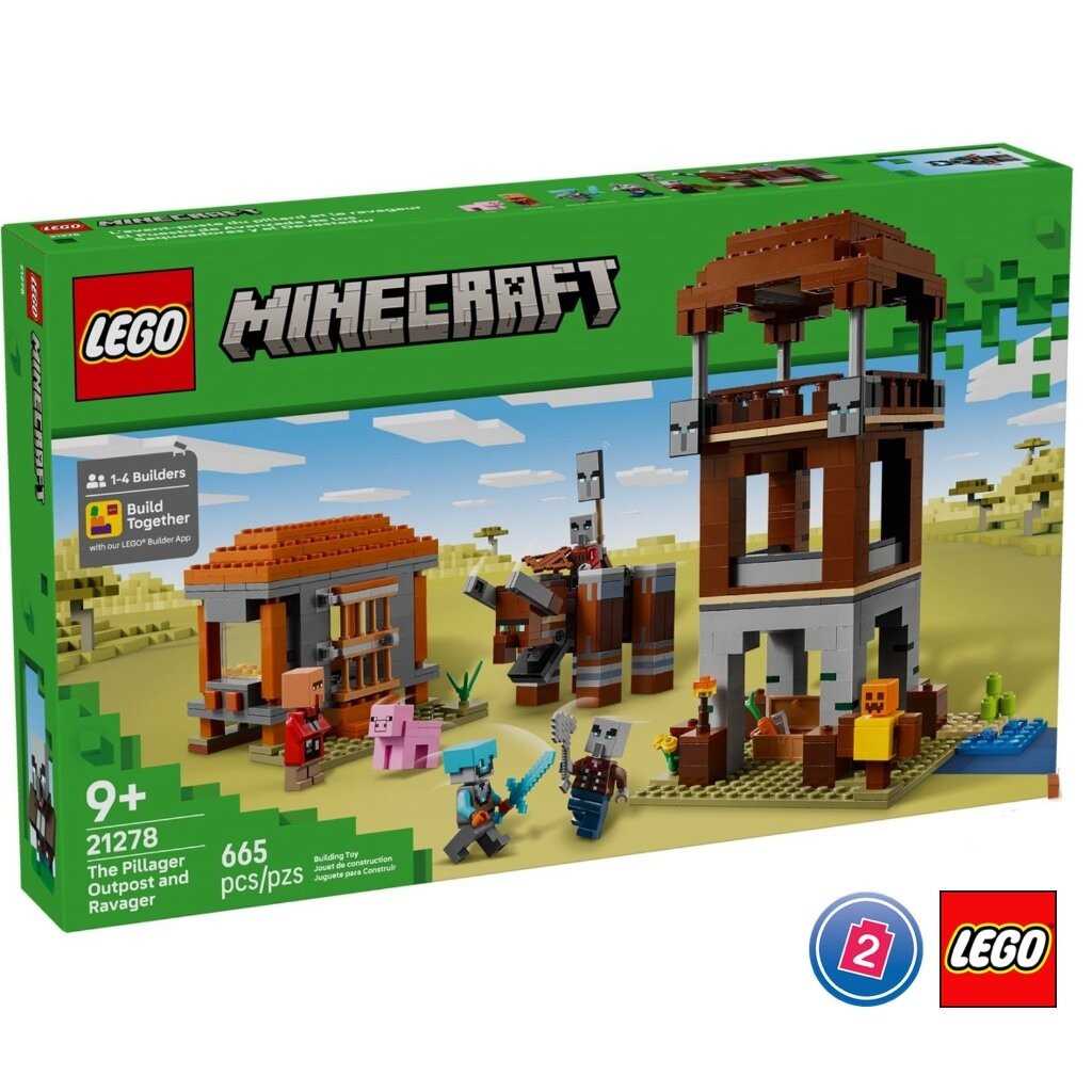 เลโก้ LEGO Minecraft 21278 The Pillager Outpost and Ravager | Shopee ...