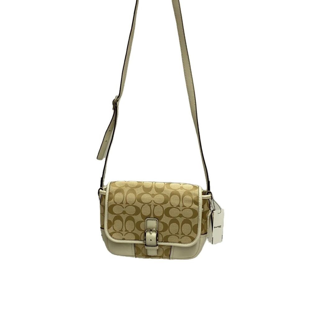 COACH signature shoulder bag canvass BEG Total pattern F30601 Direct ...