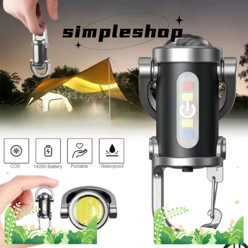 SIMPLESHOP ไฟฉาย LED แบบพกพาพร้อมไฟสีแดงและสีฟ้าค้นหาเดินป่า | Shopee Thailand