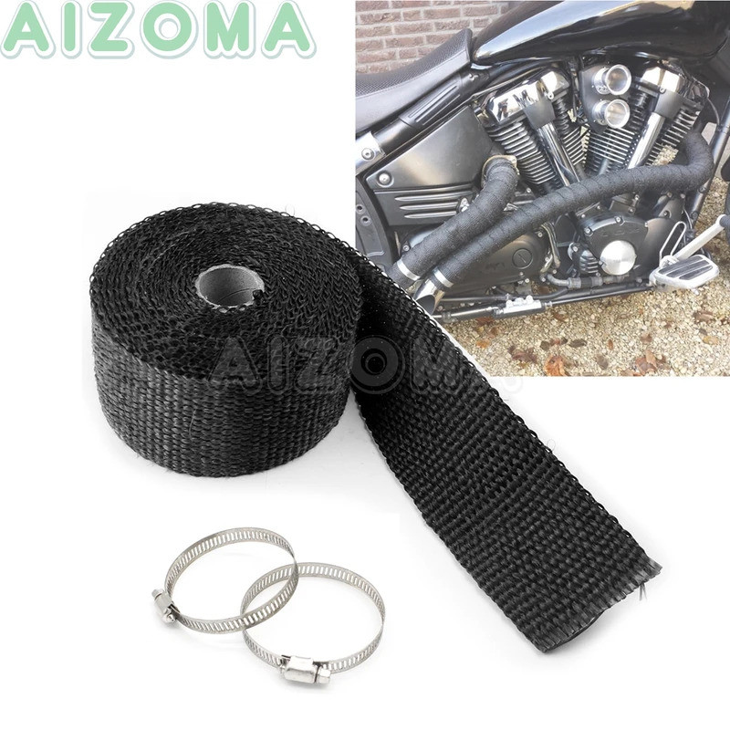 5M Car Motorcycle Exhaust Heat Shields Wrap Turbo Muffler Tape Wrap ...