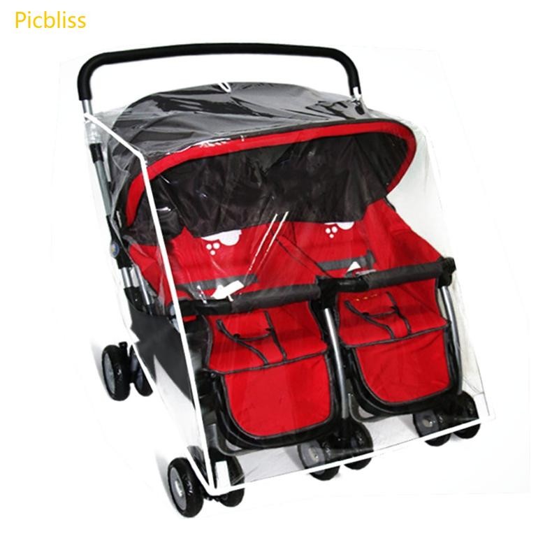Picbliss Universal Shield for Baby Twins รถเข็นเด็ก Clear Side โดย Side ...
