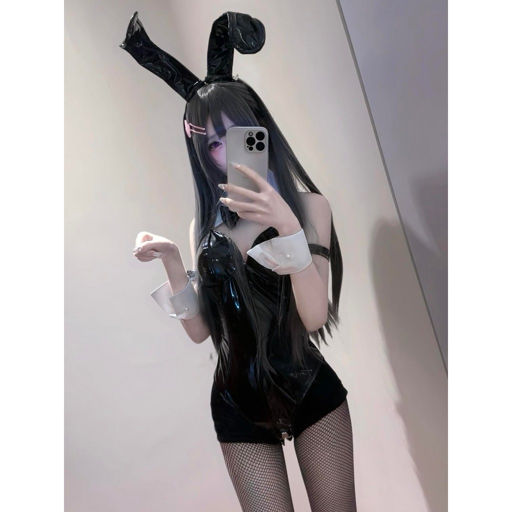 Sakurajima Mai cos เสื้อผ้าเยาวชนหัวหมู Boy Wont Dream Bunny Girl น้องสาวอาวุโส cosplay PU หนัง ...