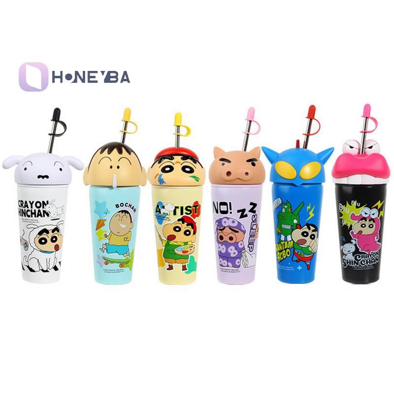 600ml Kawaii Crayon Shin-chan Thermos Mug วัสดุเกรดอาหารแก้วสแตนเลสง่าย ...
