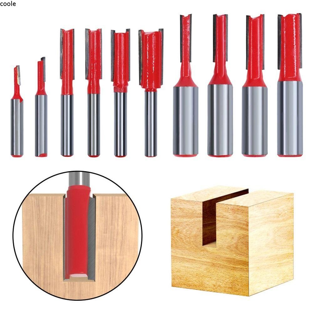 COOLE Double Flute Router Bit, Woodwork Tool Slotting Double-Edge ...