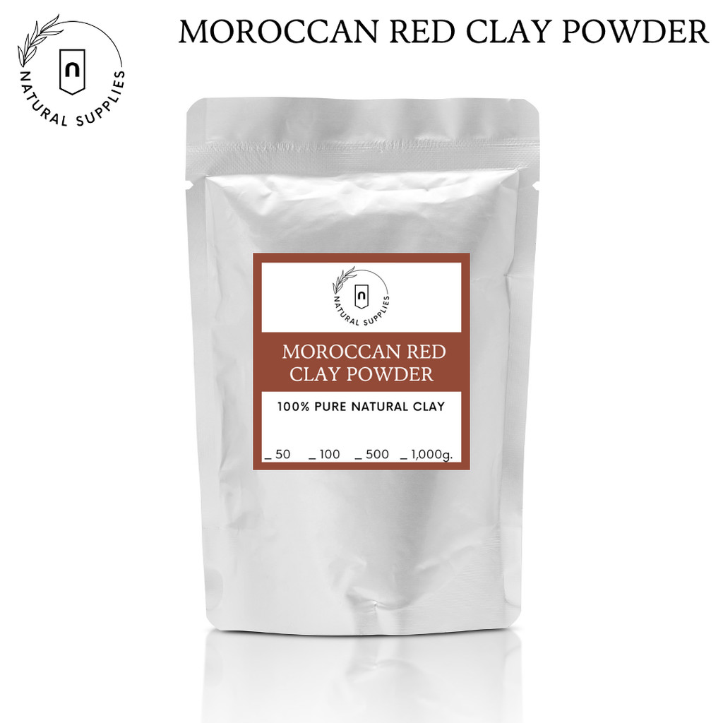 Moroccan Red Clay Powder ผงโคลนแดง (โมร็อกโก) 50, 100, 500, 1000 g ...