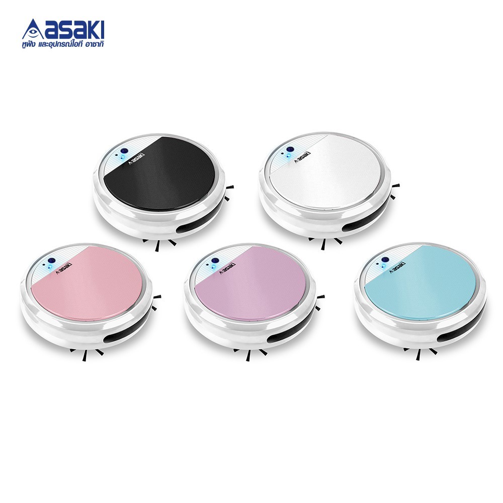 Asaki หุ่นยนต์ดูดฝุ่นอัตโนมัติ พร้อมผ้าถู AK-RV9100 ดูดแรง ชาร์จไว รับประกัน3เดือน | Shopee Thailand