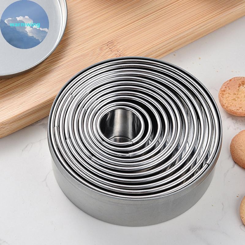 Warmwing 11 ชิ้นรอบคุกกี้บิสกิตเครื่องตัดวงกลมเครื่องตัดขนมเบเกอรี่วงกลมแหวนแม่พิมพ์ TH | Shopee ...