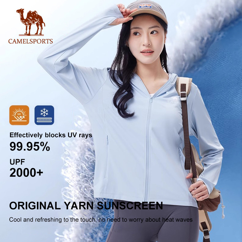 CAMEL SPORTS ผู้หญิง Cool Sun Protection เสื้อผ้าบางฤดูร้อนใหม่ผ้าไหม ...