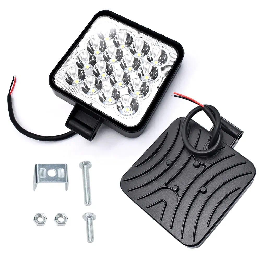 รถ LED ทํางาน Pod 12V 48W 1200LM กันน้ํา IP65 สําหรับ SUV ATV Offroad ...