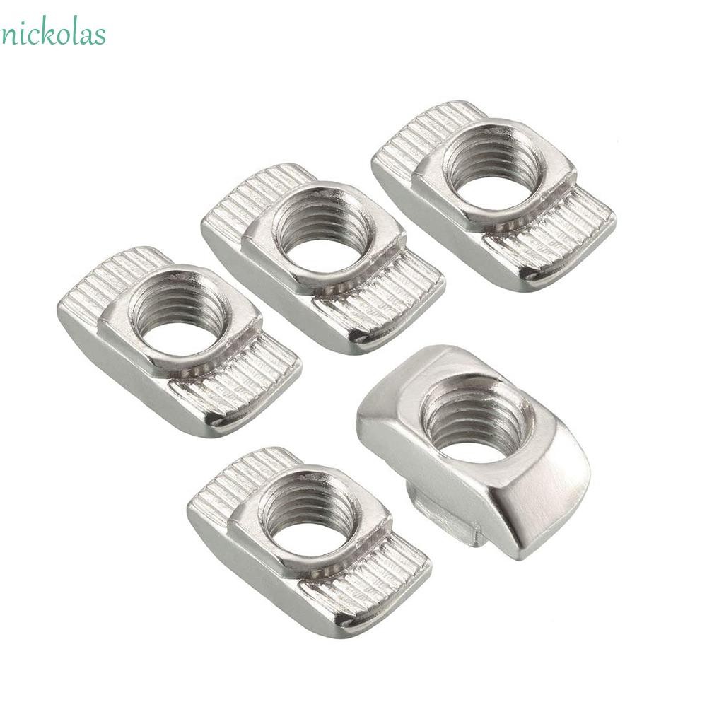NICKOLAS ด้าย T Nut หลายขนาด 10/50 ชิ้น T-Slot EU มาตรฐานเหล็กคาร์บอน ...