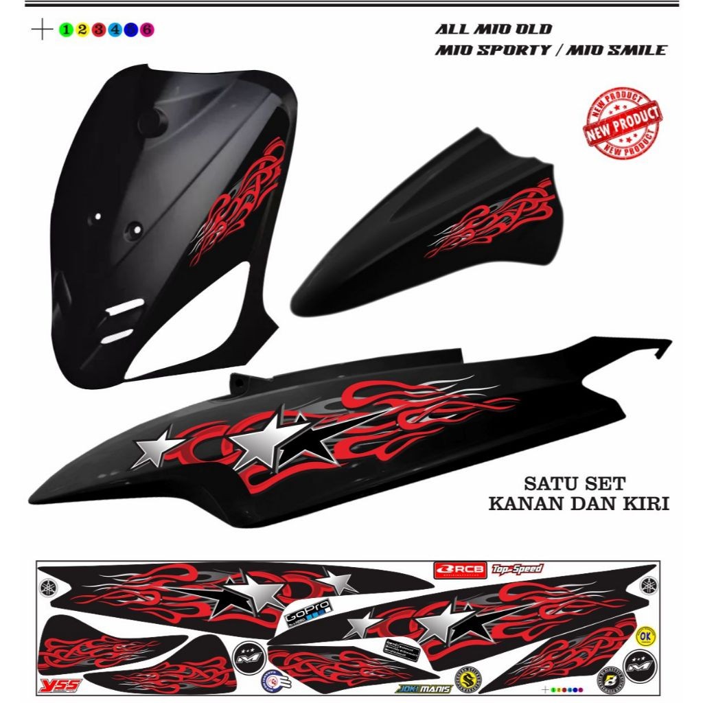 MIO OLD MIO SMILE MIO SPORTY ALL STICKERS / MIO VARIATION STICKER ...