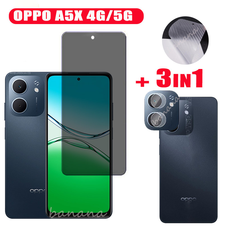 OPPO A5X Anti-Spy กระจกนิรภัยสําหรับ OPPO A5 Pro A5X A3X A3 Pro Anti Blue Screen Protector 3 ใน ...