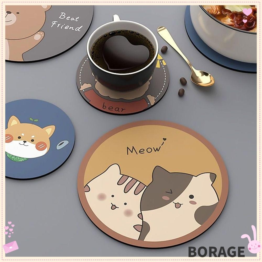 BORAG ที่รองแก้ว, หมีสุนัขแมว EVA แผ่นฉนวนกันความร้อน, Creative S/L กัน ...