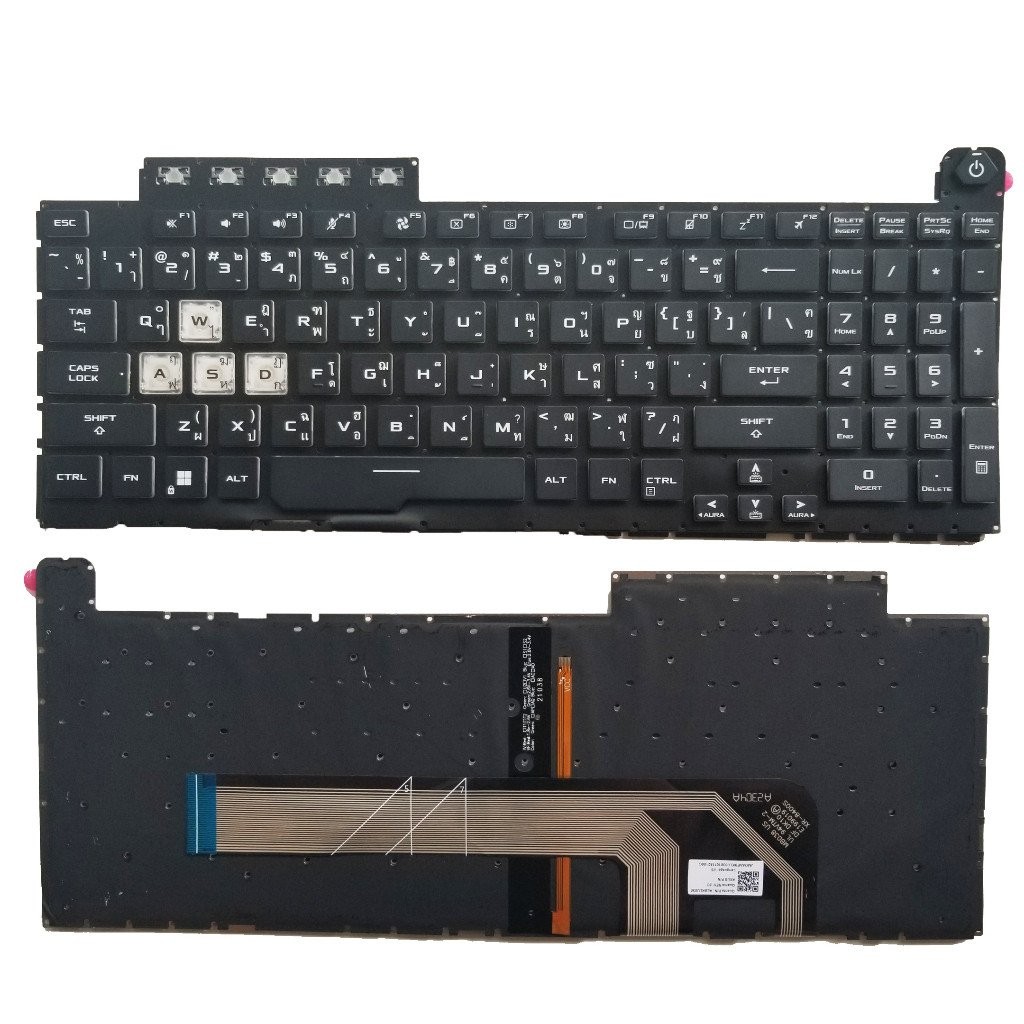 คีย์บอร์ดเรืองแสง (LED) สำหรับ ASUS TUF Gaming A15 FX506 FA506 A17 FX706 FA706 F15 FX506 TI รูป ...