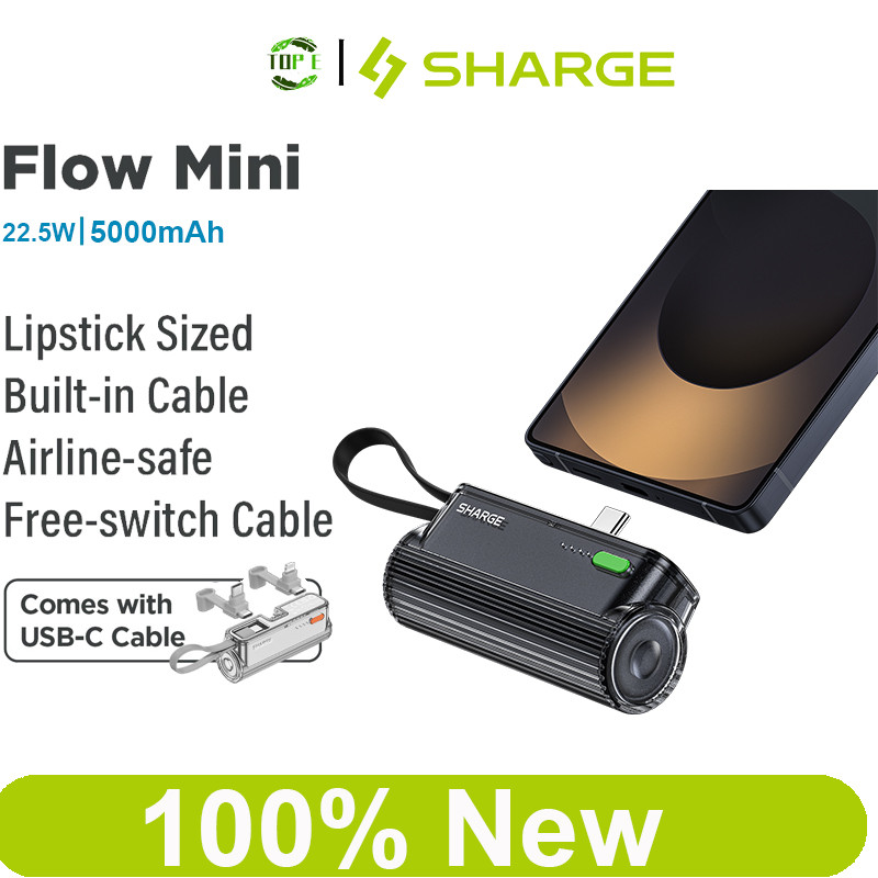 Shargeek/Sharge Flow Mini 2 เครื่องชาร์จแบบพกพา 22.5W Max 5000MAH Fast Charging Power bank ...