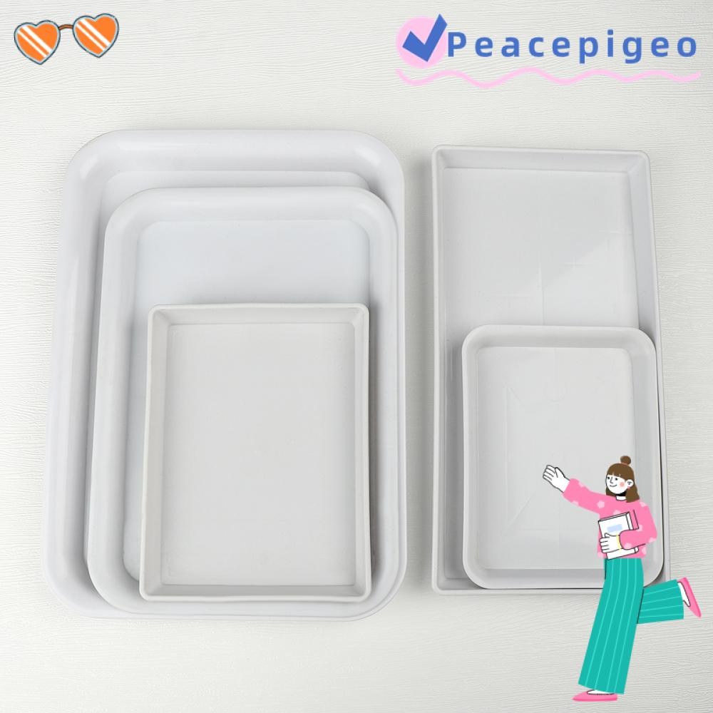 PEACEPIGEO 1 ชิ้นถาดหยดพลาสติกสี่เหลี่ยมผืนผ้าทนทานถาดพลาสติกจานรอง | Shopee Thailand
