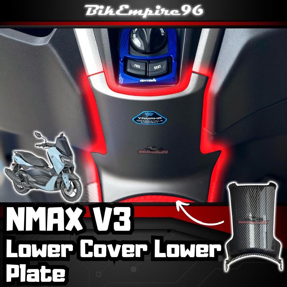 Nmax V3 ฝาครอบล็อคแผ่นล่างการถ่ายเทน้ําคาร์บอนชุดฝาครอบด้านล่างสวิตช์ ...