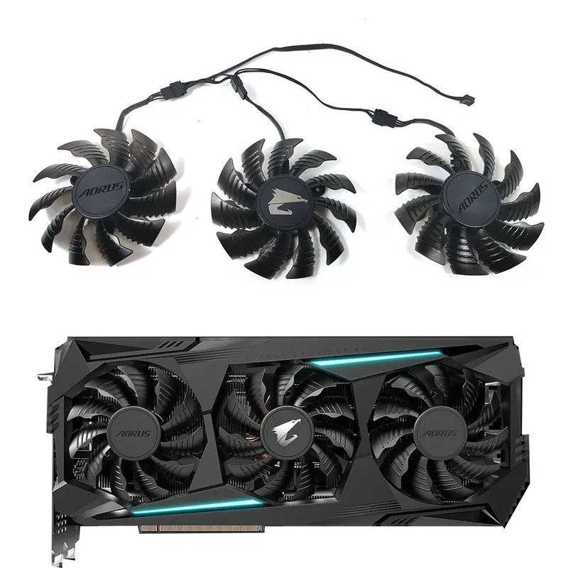 ใหม่ 82 มม.PLA08215S12H Gigabyte AORUS RX 5700 XT พัดลมการ์ดกราฟิก ...