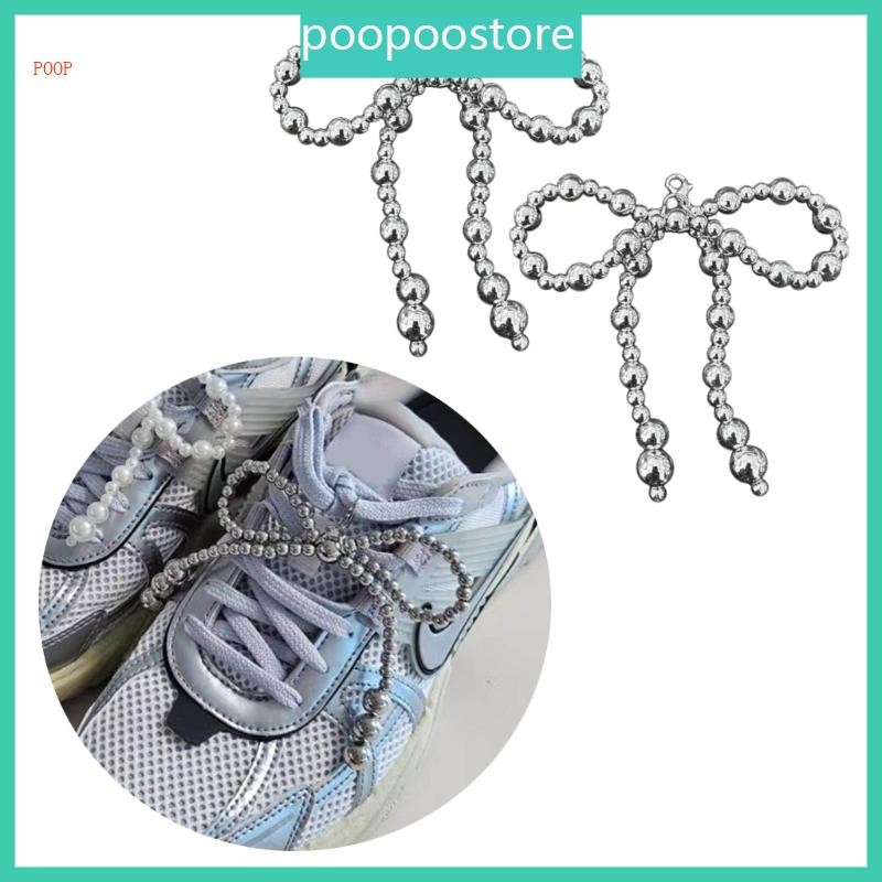 POOP Handcrafted รองเท้า Embellishments Sparkling Pearls Bowknot ...
