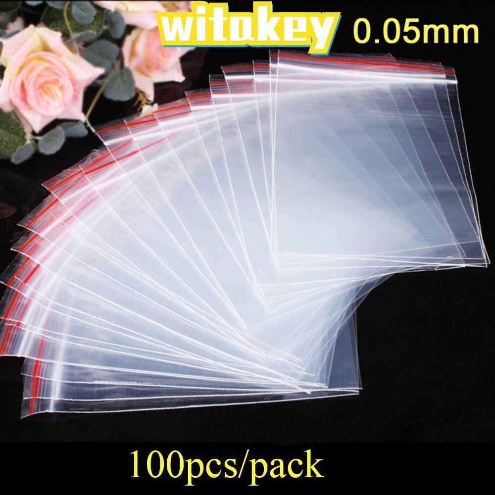 WITAKEY โพลีบรรจุภัณฑ์ขนาดเล็กพลาสติก 100 ชิ้น/แพ็ค | Shopee Thailand