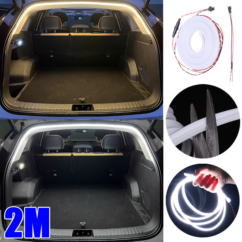 Cuttable Fashion Car Trunk LED Strip - 2M Silicone Durable Ambient ...