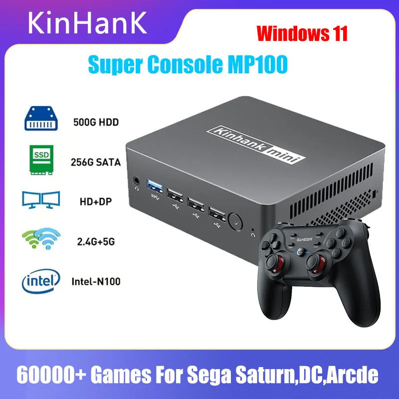 คอนโซลเกม Super Console MP100 8GB DDR5 Windows11 สำหรับ SS/WII/GC/MAME/PS3/PS2/Arcade ฯลฯ 60000 ...