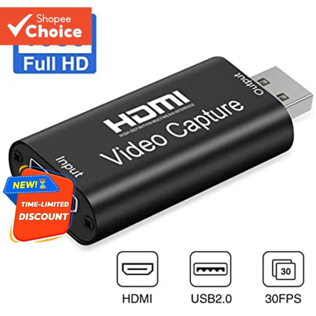 USB HDMI Video Capture สตรีมมิ่งสดสําหรับ PS4 Xbox โทรศัพท์เกม HD กล้อง ...