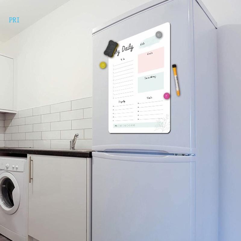 Pr Magnetic A4 ไวท์บอร์ดตู้เย็นกระดานขาวตู้เย็นแม่เหล็ก Notepad ...