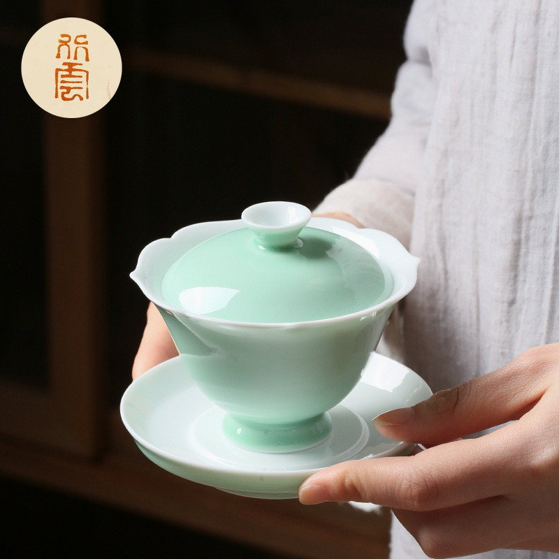 [ซิงหยุน] ศิลาดลดอกทานตะวันปากปกชามเดี่ยว ก oblet ครัวเรือนชาชามถ้วยชา ...