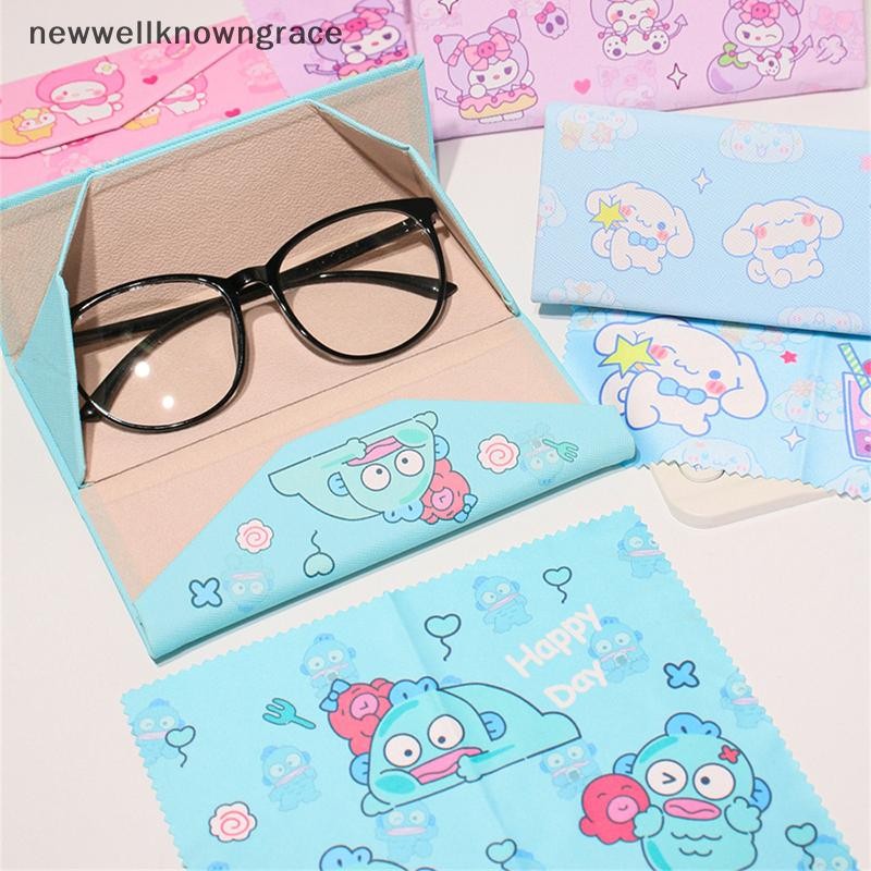 NWTH Sanrio Hello Kitty Keroppi Hangyodon กล่องเก็บแว่นตาพับนักเรียน ...