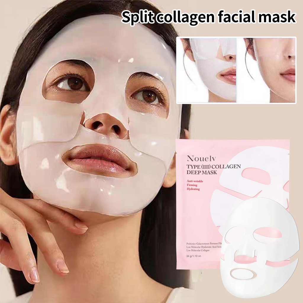 Layered Collagen Face Mask 3D Adjustable Fit | แผ่นให้ความชุ่มชื้นล้ํา ...
