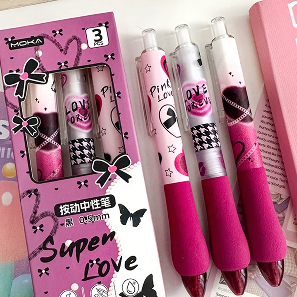 ปากกามาร์กเกอร์ ลายการ์ตูนน่ารัก St0.5 มม. สไตล์วินเทจ 3 ชิ้น ต่อชุด ...