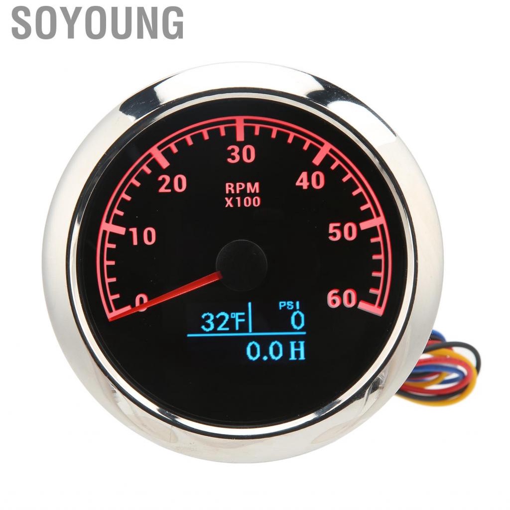 Soyoung Tachometer DC 9‑32V Boat Pointer Type for Ship | Shopee Thailand