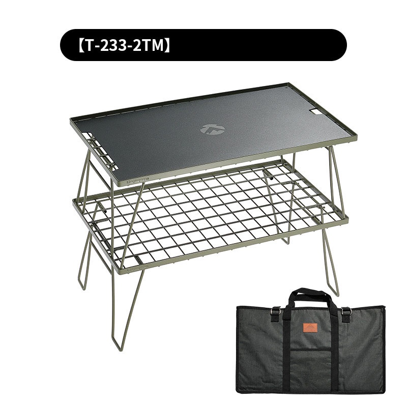 โต๊ะตะแกรงเหล็กสีดำพร้อมTop อลูมิเนียมดำ Campingmoon T230-2TM และ T230-2TM2 | Shopee Thailand