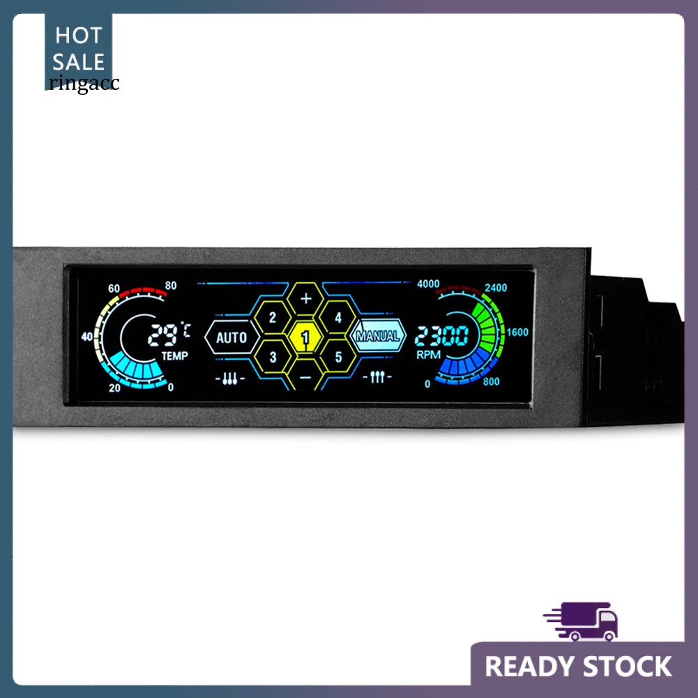แผงควบคุมความเร็ว RGA Drive Bay PC หน้าจอ LCD สําหรับพัดลมระบายความร้อน ...