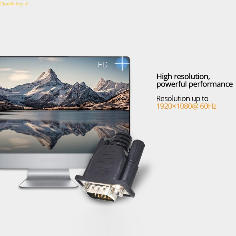 (ลดราคาสูง) Doublebuy อะแดปเตอร์หน้าจอเสมือนจริง VGA Monitor Dummy Plug ...