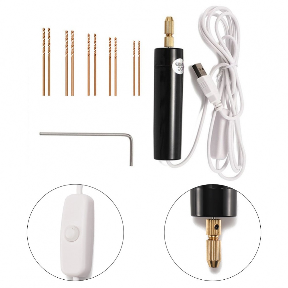 ⚡NEW 8⚡Electric USB Drill Portable Round Drilling Body Handheld For ...