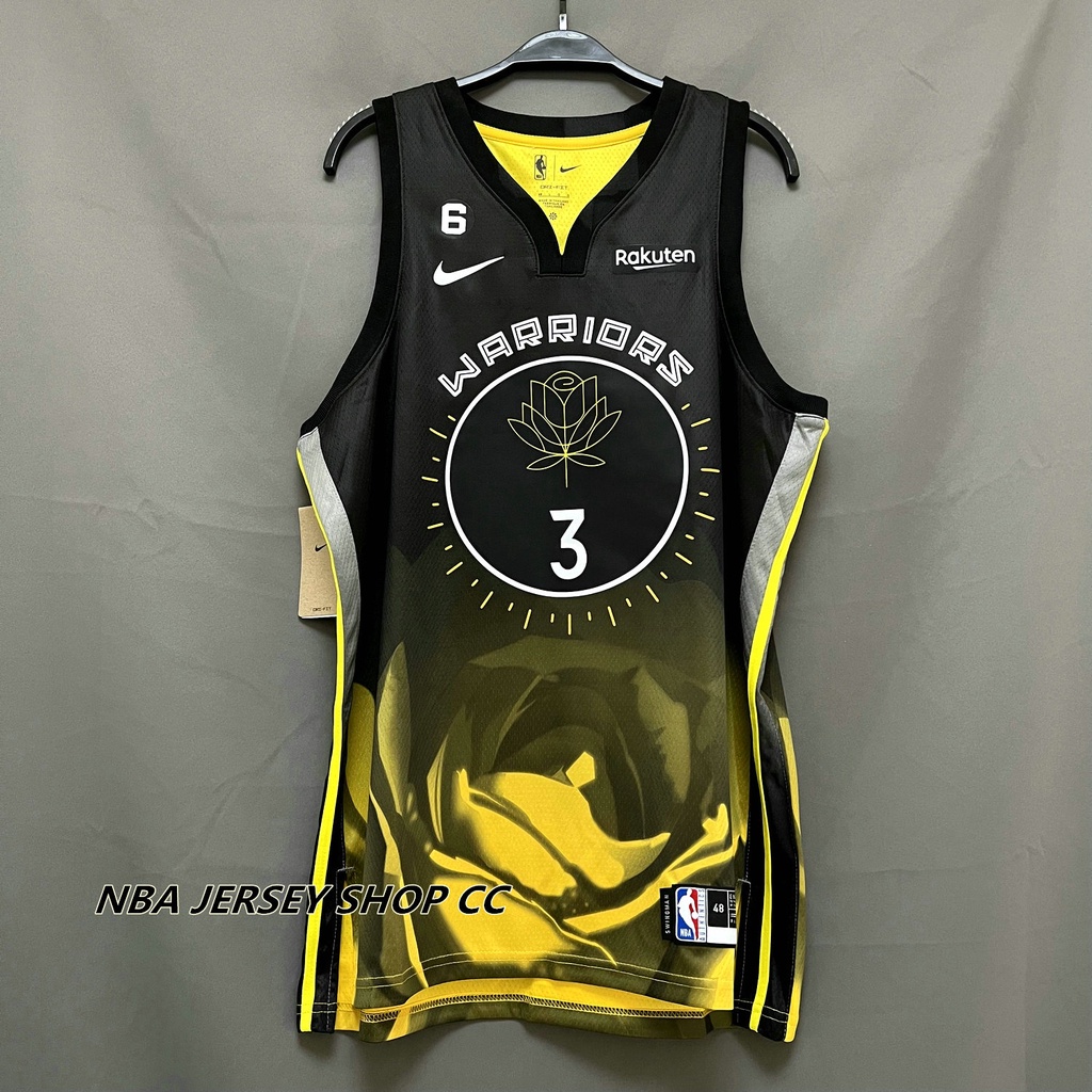 ใหม่ เสื้อกีฬาแขนสั้น ลายทีม NBA Golden State Warriors 3 Poole 2022-23 City Edition สีดํา ...