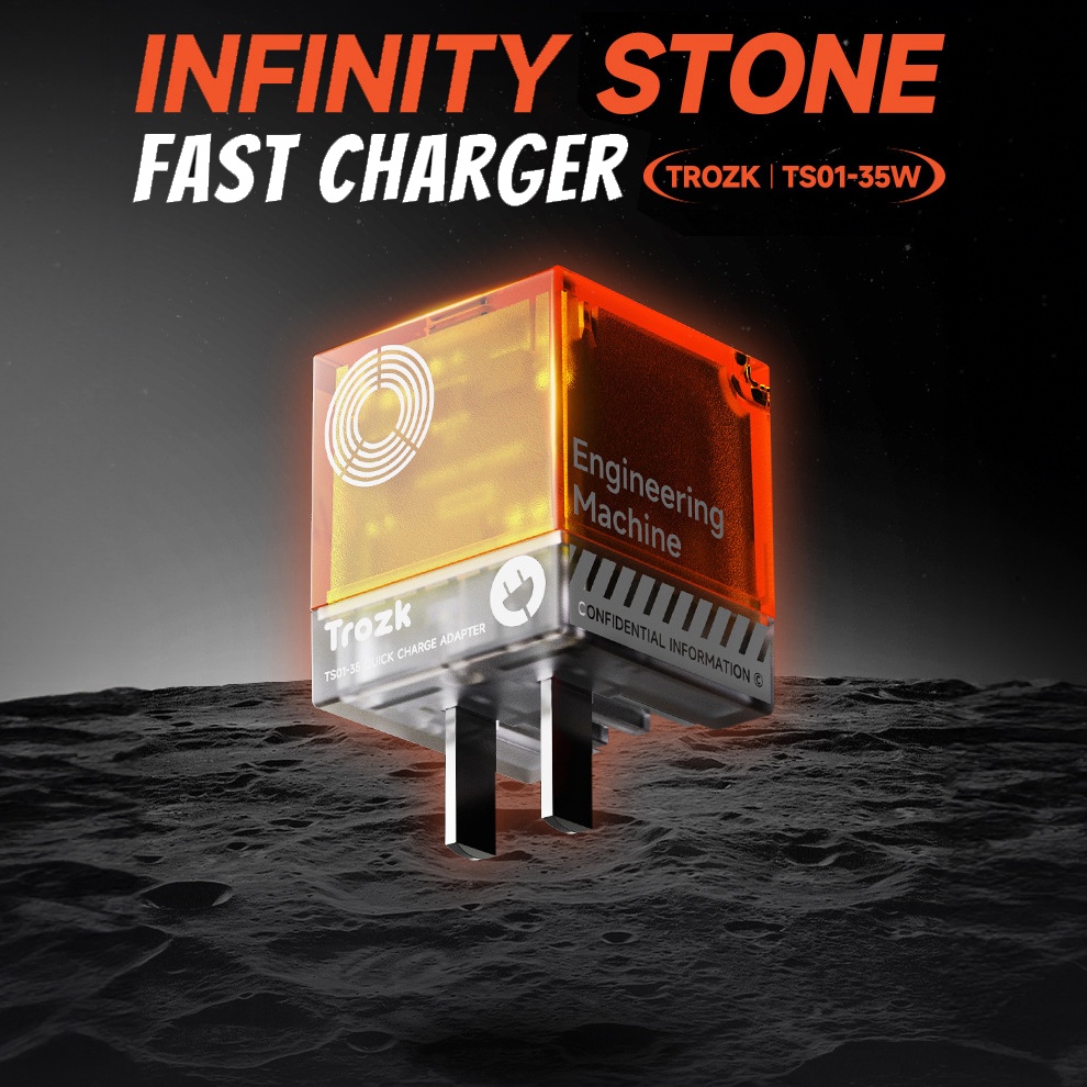Trozk Infinity Stones GaN Charger 35W แกลเลียมไนไตรด์ใส PD ชาร์จเร็ว ...