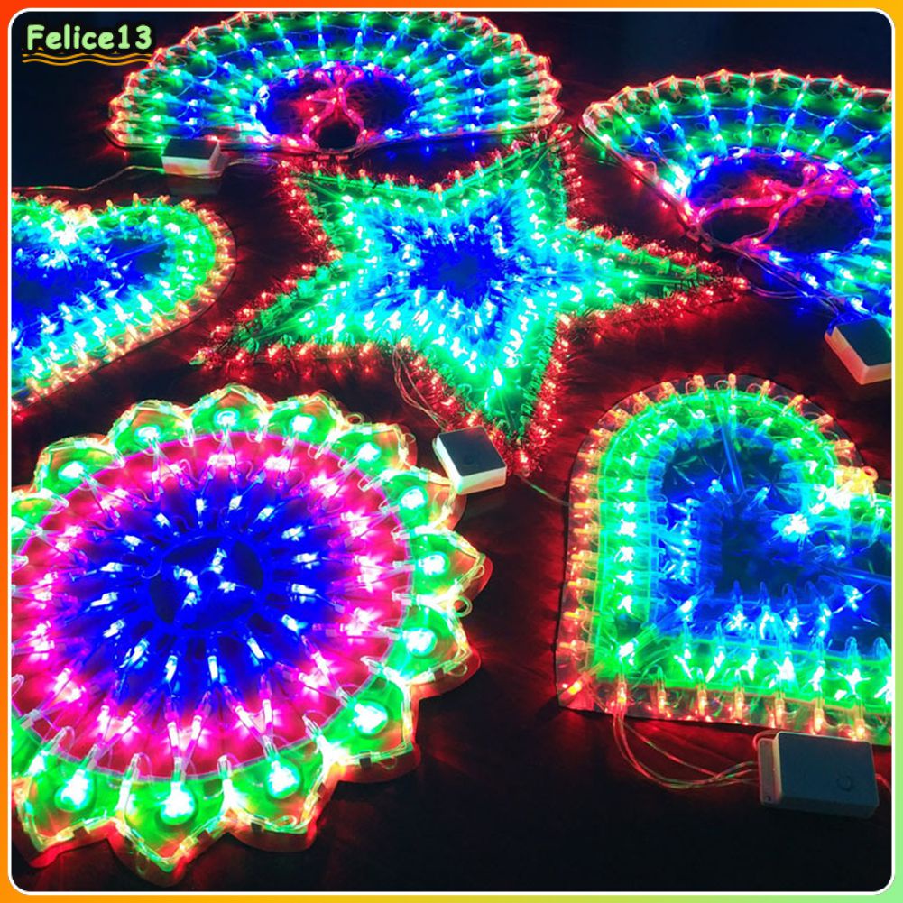 โคมไฟ LED นกยูง Love Five-pointed Star Sun Light String Room Christmas ...