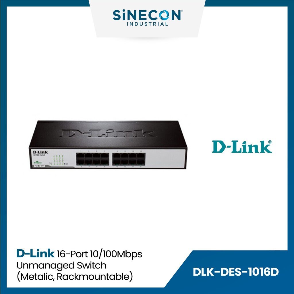 D-Link ดีลิ้งค์ รุ่น DES-1016D 16-port 10/100Mbps Unmanaged Switch ...