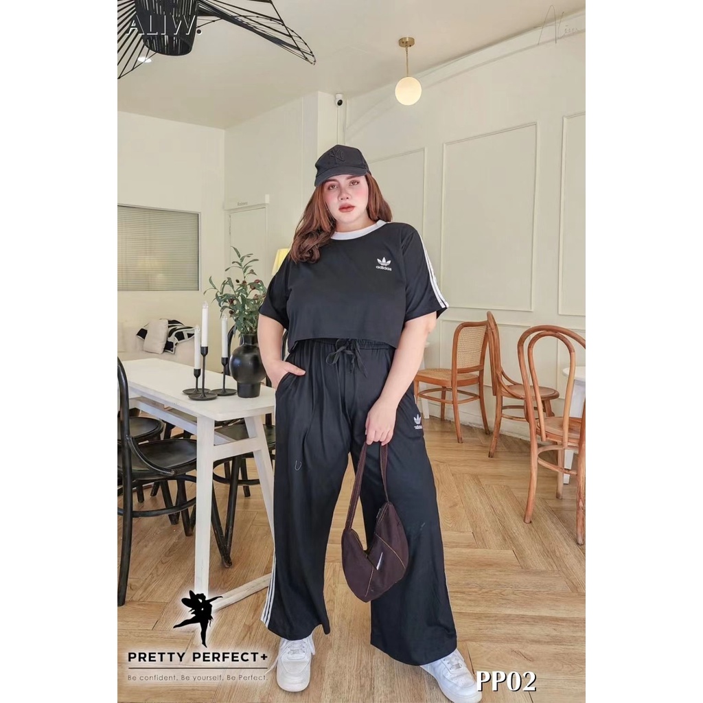 ชุดเสื้อครอปท็อป พลัสไซซ์ [เพิ่มโลโก้ ] PP02 Ф | Shopee Thailand