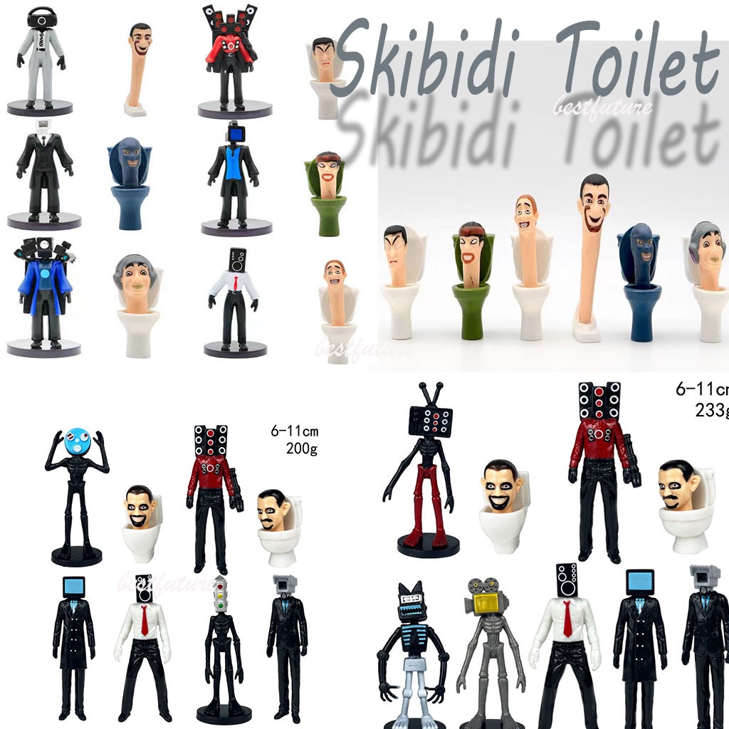พร็อพโมเดลเกมตลก Skibidi Toilet Game Dolls สําหรับตกแต่งห้องเด็ก ...