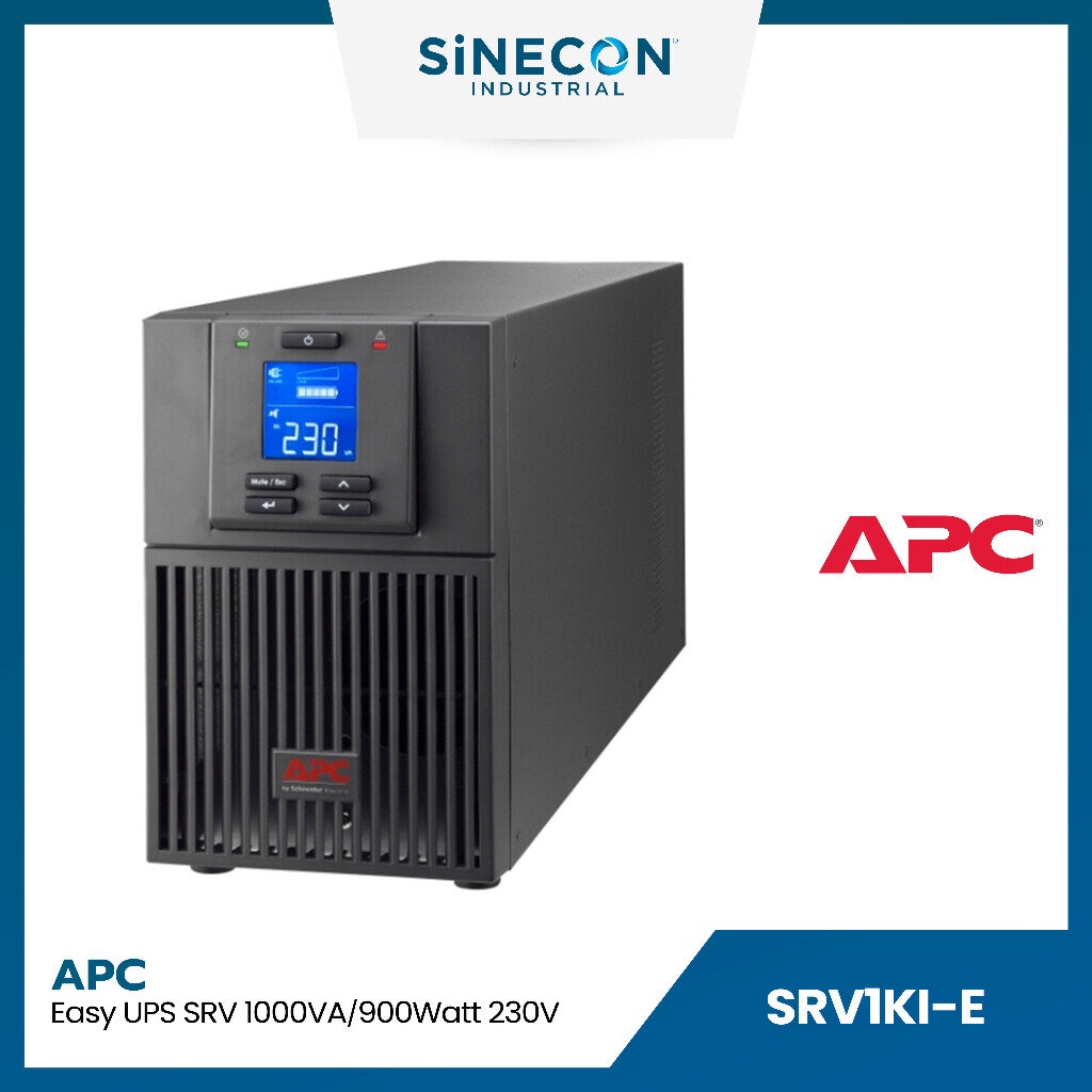 APC (เอพีซี) เครื่องสำรองไฟฟ้า รุ่น SRV1KI-E | Easy UPS On-Line, 1000VA/900W, Tower, 230V ...